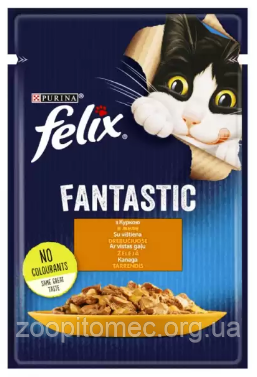 Влажный корм для кошек Felix Fantastic (Феликс Фантастик) курица в желе ...