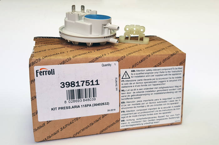 Пресостат DOMIproject Ferroli Domicompact 39817510 39817511, ціна 1140 ...