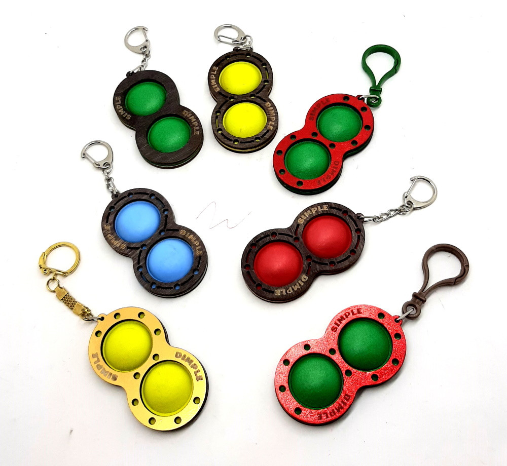 Купить SIMPLE DIMPLE POP IT антистрес брелок (двойной), 7*4см, Сувенир ...