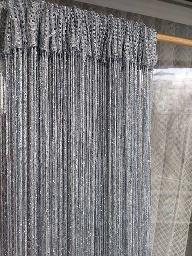Шторы нити кисея дождь с люрексом однотонные № 7 светло-серые 3м на 2 ...