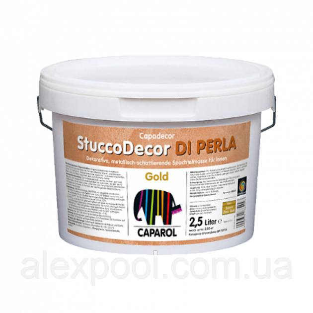 Caparol Stucco Di Perla Gold 2,5 Л Золотой - Декоративная Шпаклевка с ...