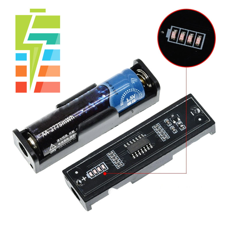 Тестер заряда батареек и аккумуляторов 1.5V AA/AAA формата с LED индикатором и нагрузкой 50мА ...