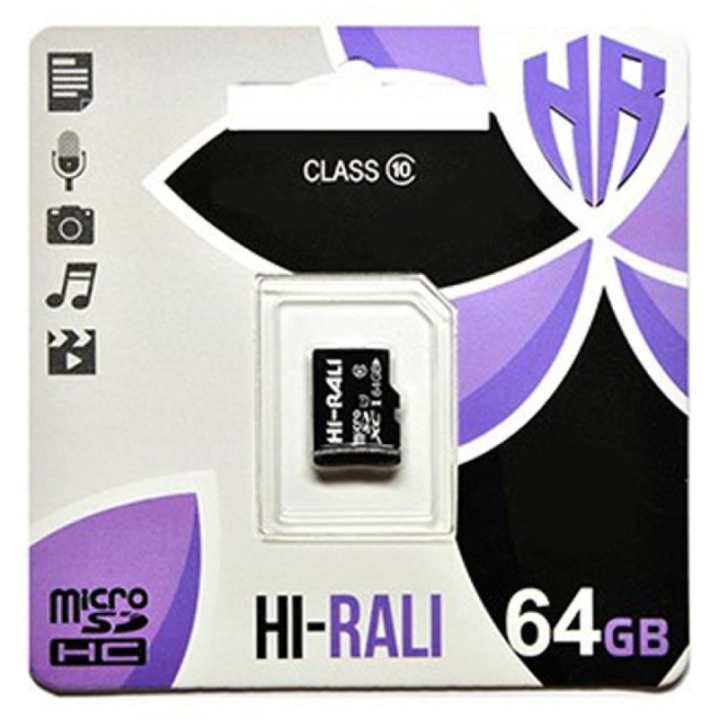Купить Карта памяти Hi-Rali microSDHC 64 GB Card Class 10 без адаптера, цена 175.50 ₴ — Prom.ua ...