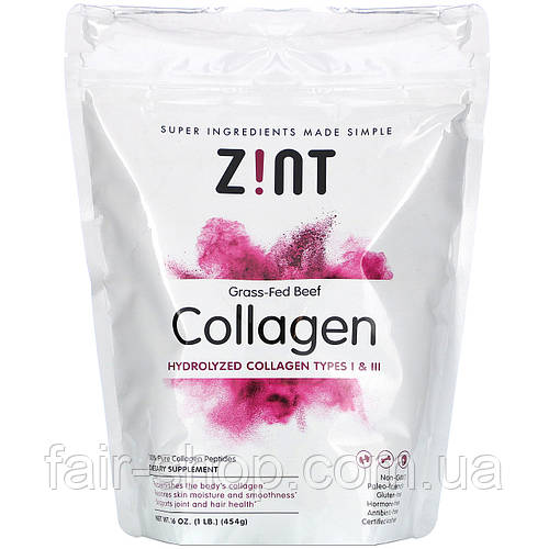 Коллаген Zint, из говядины травяного откорма, гидролизованный коллаген ...