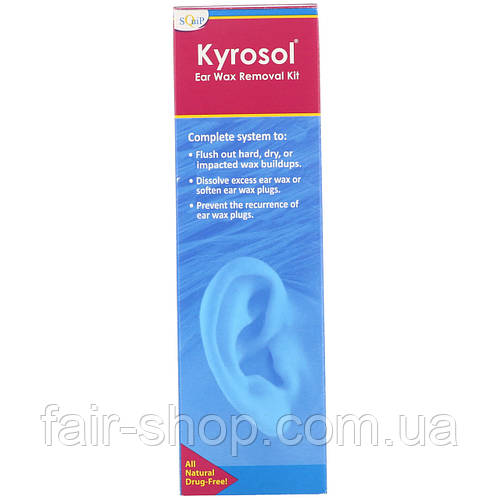 Ушные капли Squip, Kyrosol, набор для удаления ушной серы, комплект из ...