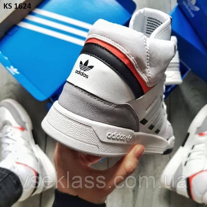 Купить Adidas Drop Step White High кожаные мужские кроссовки Адидас из ...