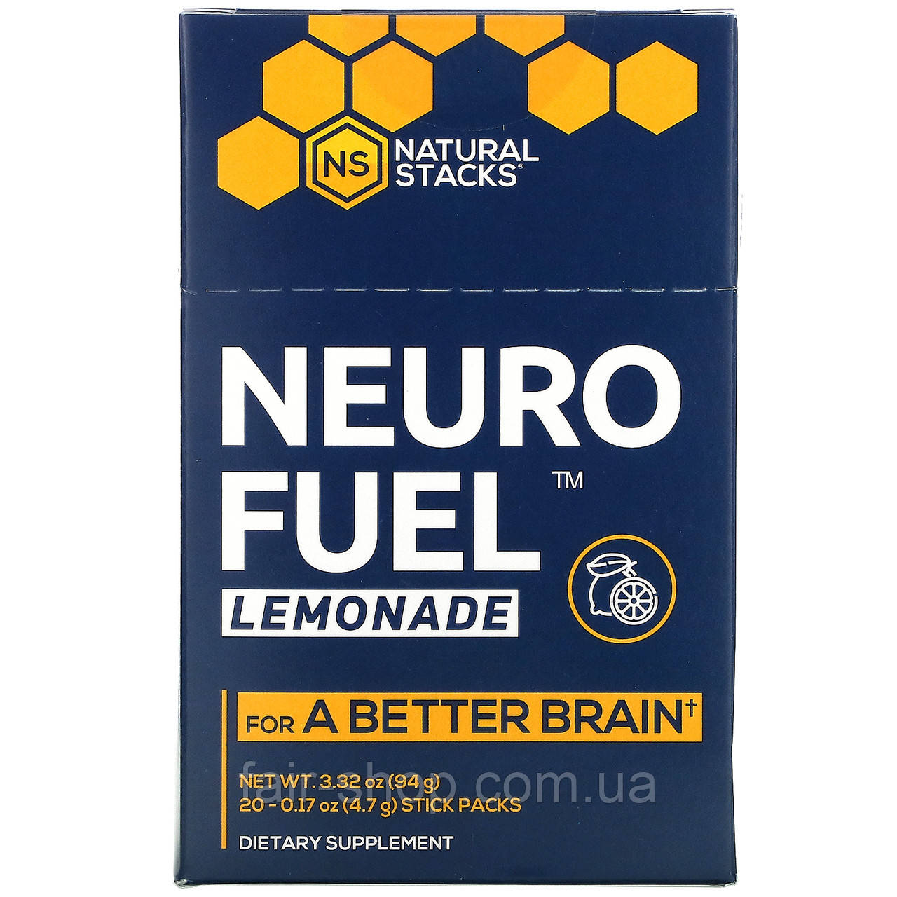 Купити Natural Stacks, Neuro Fuel Lemonade, 20 Stick Packs, 0.17 oz ( 4 ...