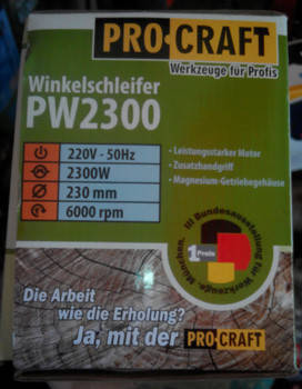 Болгарка ProCraft PW-2300 !!!, цена 2692.50 грн — Prom.ua (ID#1584790350)