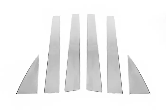 Накладки на стойки (6 шт, нерж) Kia Sportage 2004-2010 гг. TMR Накладки ...