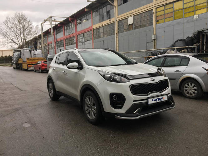 Дефлектор капота (EuroCap) Kia Sportage 2015-2021 гг. TMR Дефлектор на ...