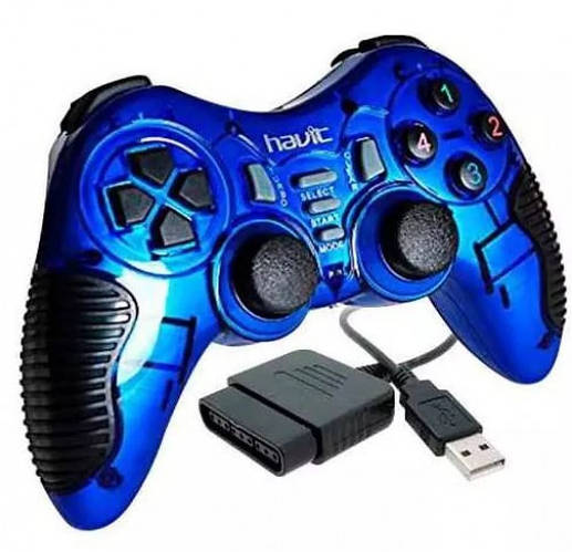 Проводной геймпад USB PS2 PS3 Blue (Havit) HV-G85, цена 432 грн — Prom ...