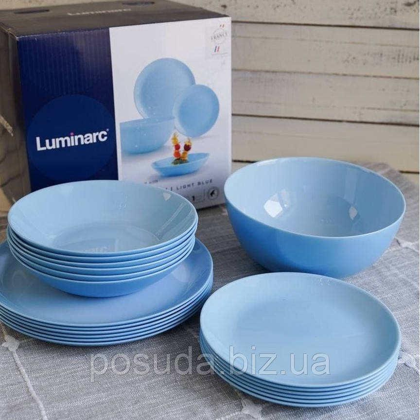Сервіз столовий Luminarc Diwali Light Blue 19 пр (P2961) (ID#1412037093 ...