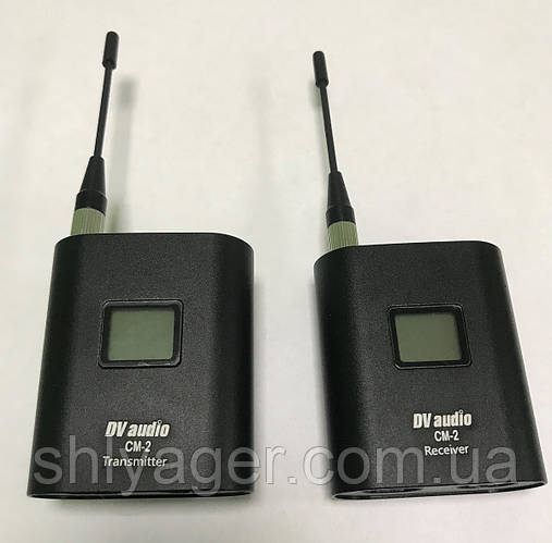 DV AUDIO CM-2 Радіосистема накамерна UHF 902.5 mHz, петличний мікрофон ...