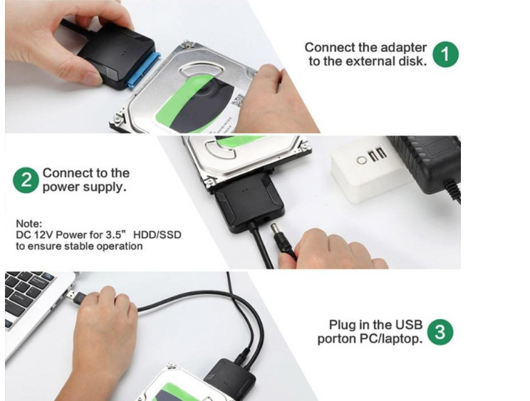 Купить Переходник SATA USB 3.0 для жесткого диска SSD/HDD - GoodCase ...