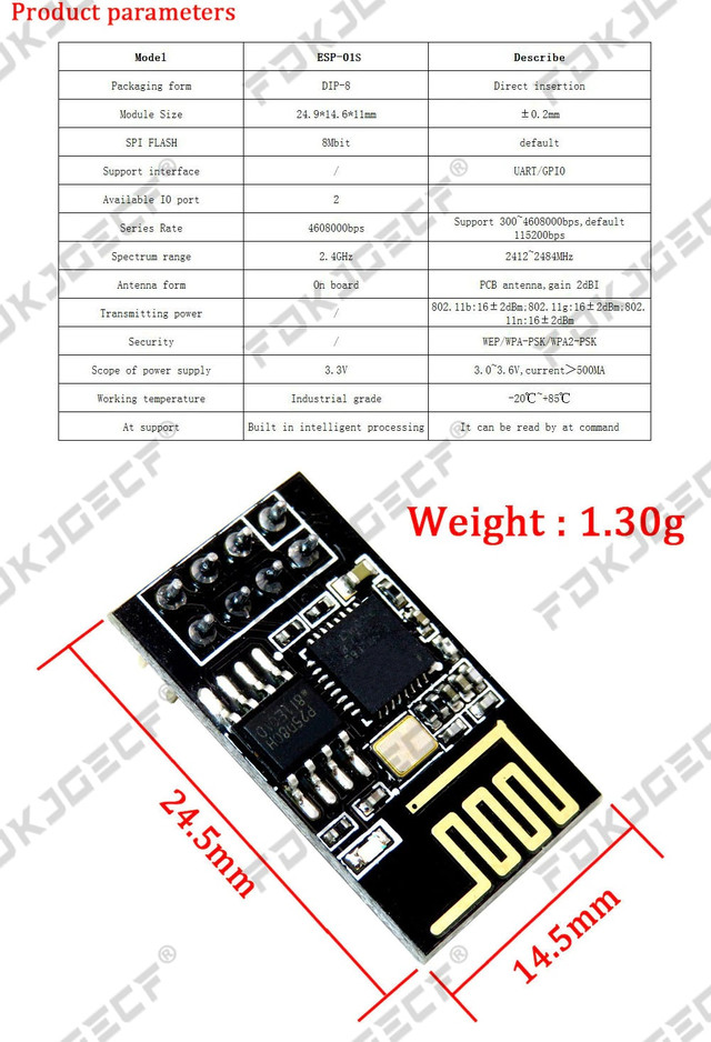 Arduino ESP8266 ESP-01S LWIP AP+STA WiFi Модуль — Купить Недорого на Bigl.ua (1522320871)