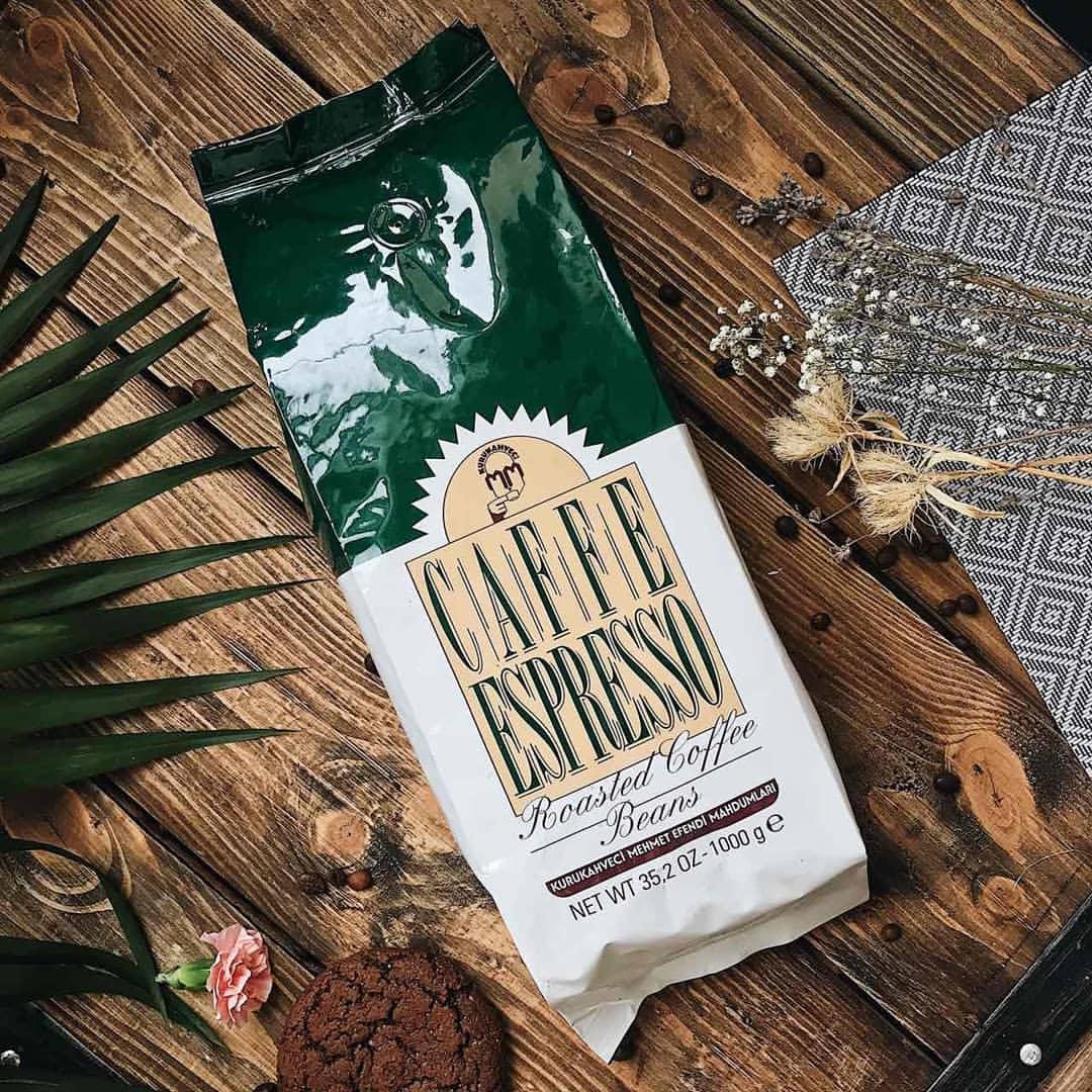 Турецкий кофе в зернах Mehmet Efendi Espresso 1 кг, арабика 100% ...