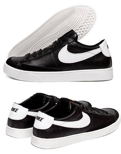 Мужские кожаные кроссовки Nike (Найк) Air Max Black, мужские туфли ...