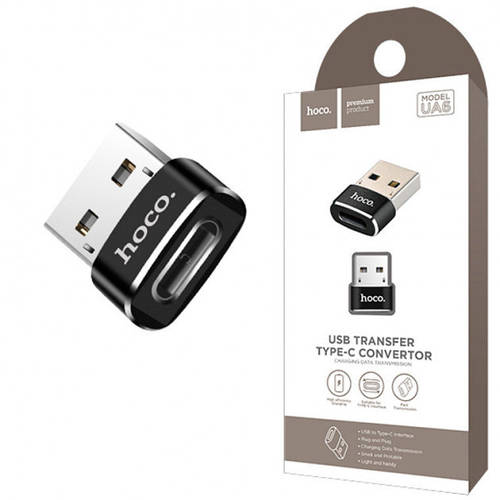 Купити OTG Перехідник USB на Type-C Black HOCO UA6, ціна 103 ₴ - Prom ...