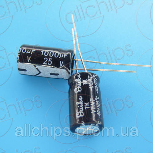 Купить Конденсатор электролитический 1000мкФ 25В 20% 105C 25V1000U201A ...