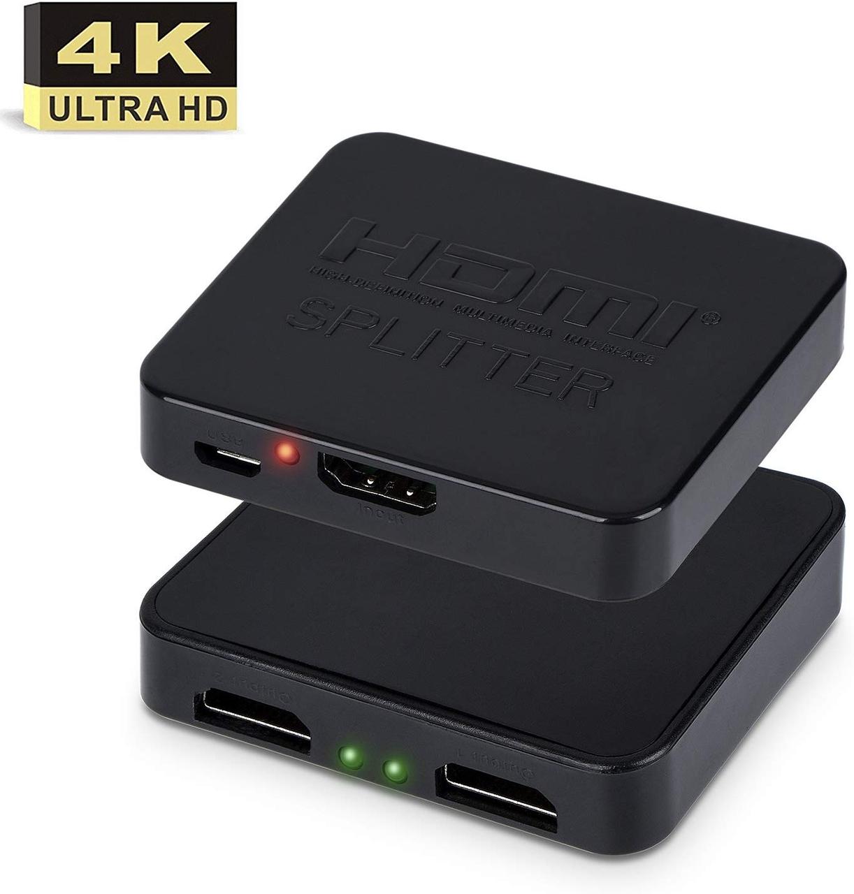 HDMI 1 на 2 порта сплиттер 1080P активный splitter 1x2 разветвитель ...