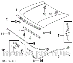 Купити Кліпса опори капота на Тойота, ціна 21 грн - Prom.ua (ID# 907012330)