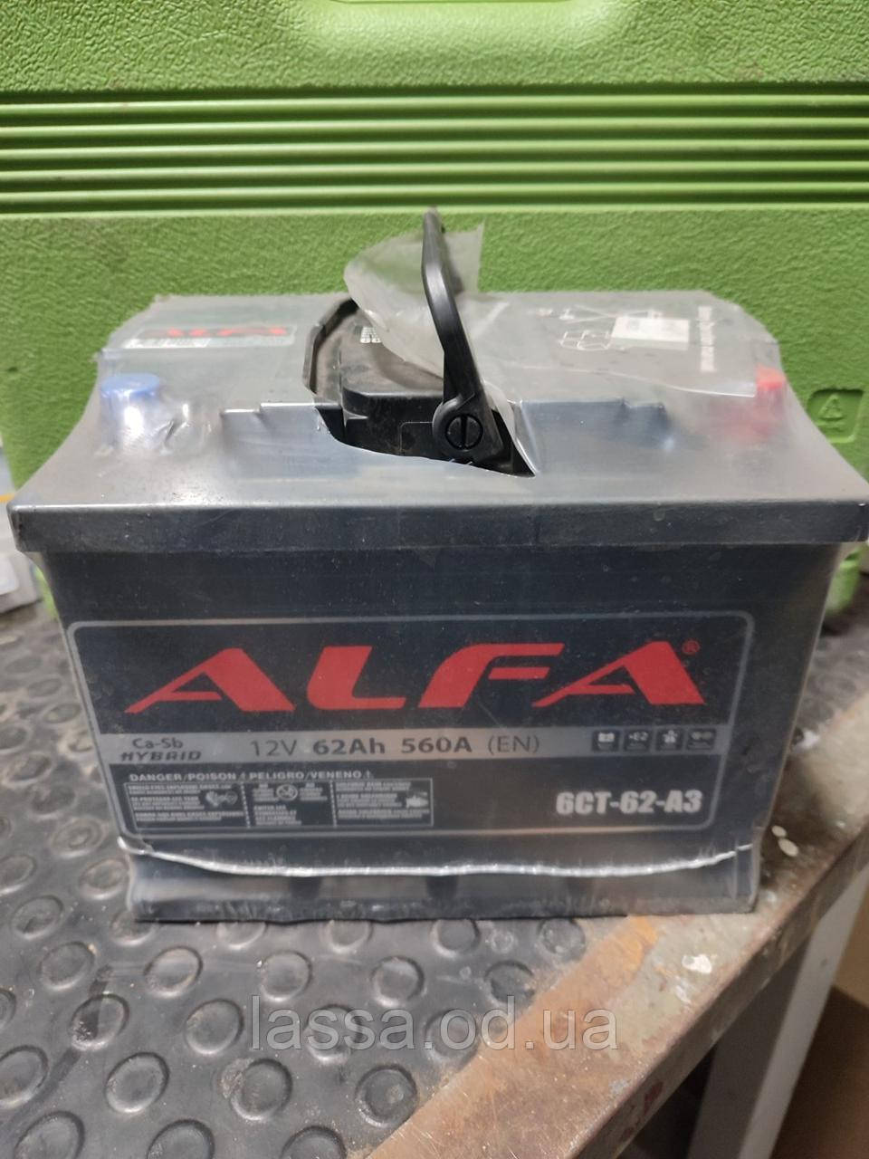 Аккумулятор ALFA 6СТ-62-АЗ (0) правый плюс (ID#1591888958), цена: 1850 ...