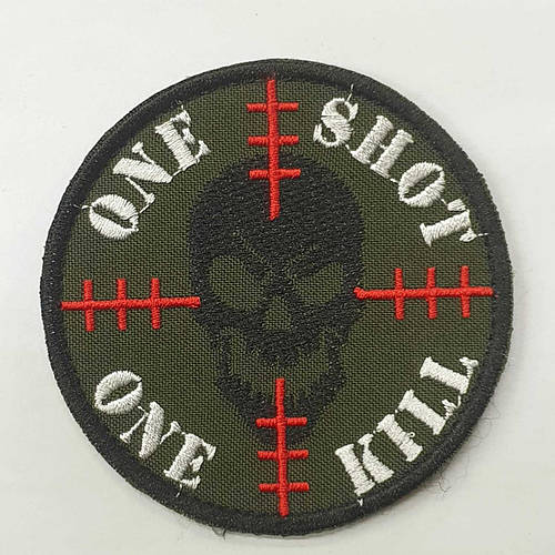 Шеврон сувенирный "One shot One kill", цена 50 грн — Prom.ua (ID ...