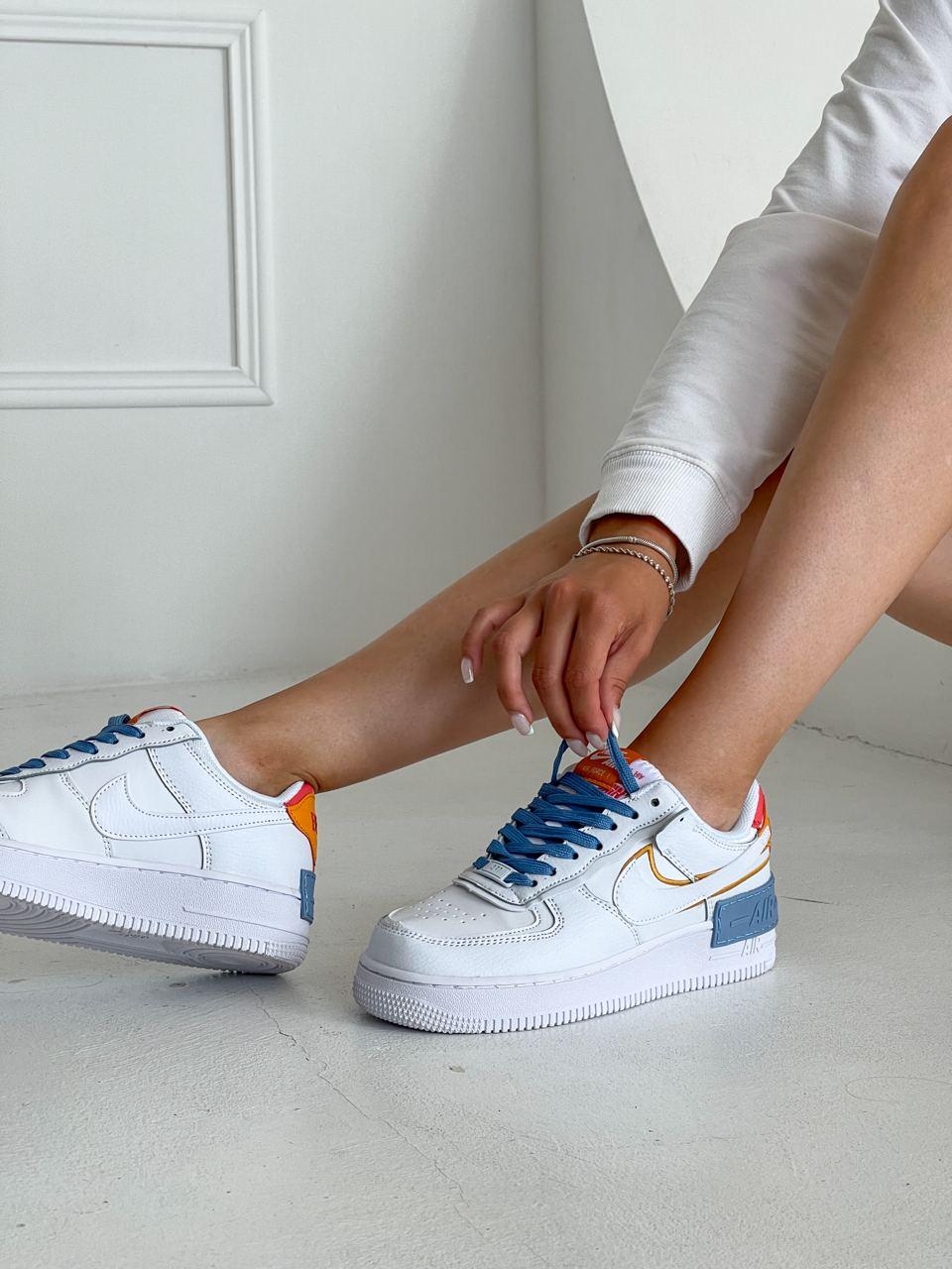 Женские низкие белые кроссовки Nike Air Force 1 '07 кожа кожаные найк ...