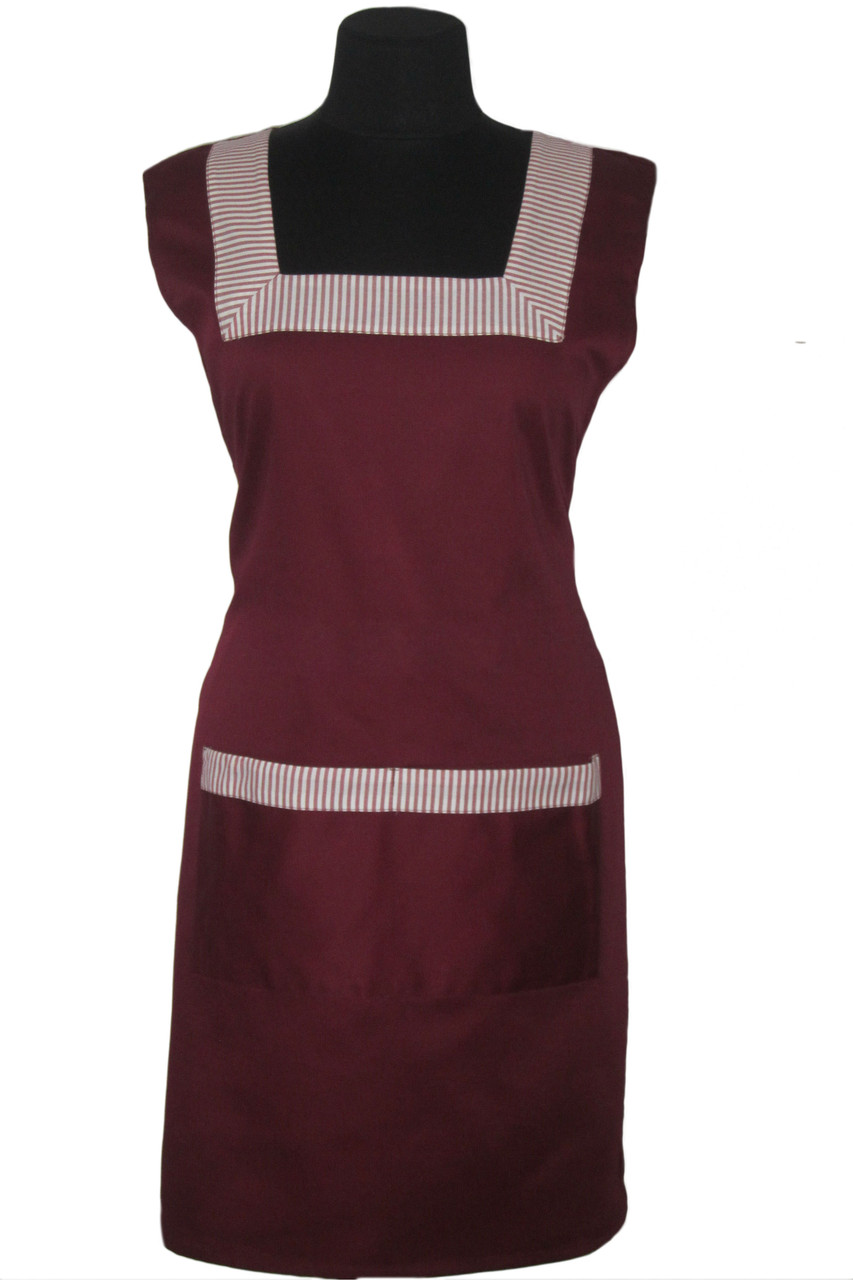 Купити Переднік перекидний Каре бордовий Atteks 00409 ціна 690 ₴ Prom Ua Id 16867645