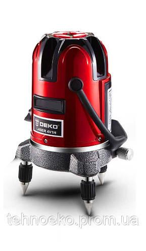 Лазерный уровень нивелир DEKO 5 линий 6 точек Красные линии (GDJ237DJV ...