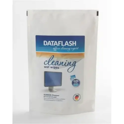 Купить Салфетки для очистки дисплея DataFlash DF1518 White 100 шт, цена 198 ₴ — Prom.ua (ID ...