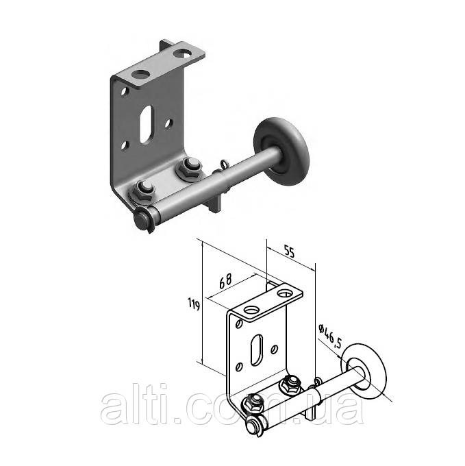 Кронштейн нижний ролик RBG-150TNL (нержавейка) для ворот Alutech ...