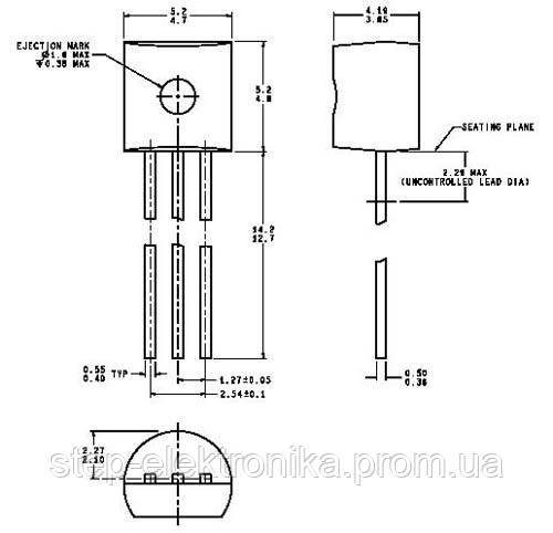 Транзистор биполярный стандартный BC635 FAIR TO-92-3pins, цена 4.54 грн ...