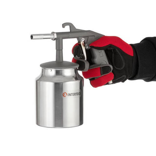 Пістолет піскоструминний форсунка 6 мм, нижня подача піску, бачок 1000 мл, метал, 8 атм ...