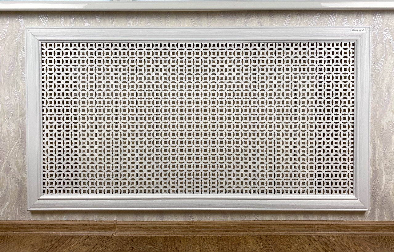 Решітка для батареї Еліт, колір білий. Преміум дизайни решіток для батарей