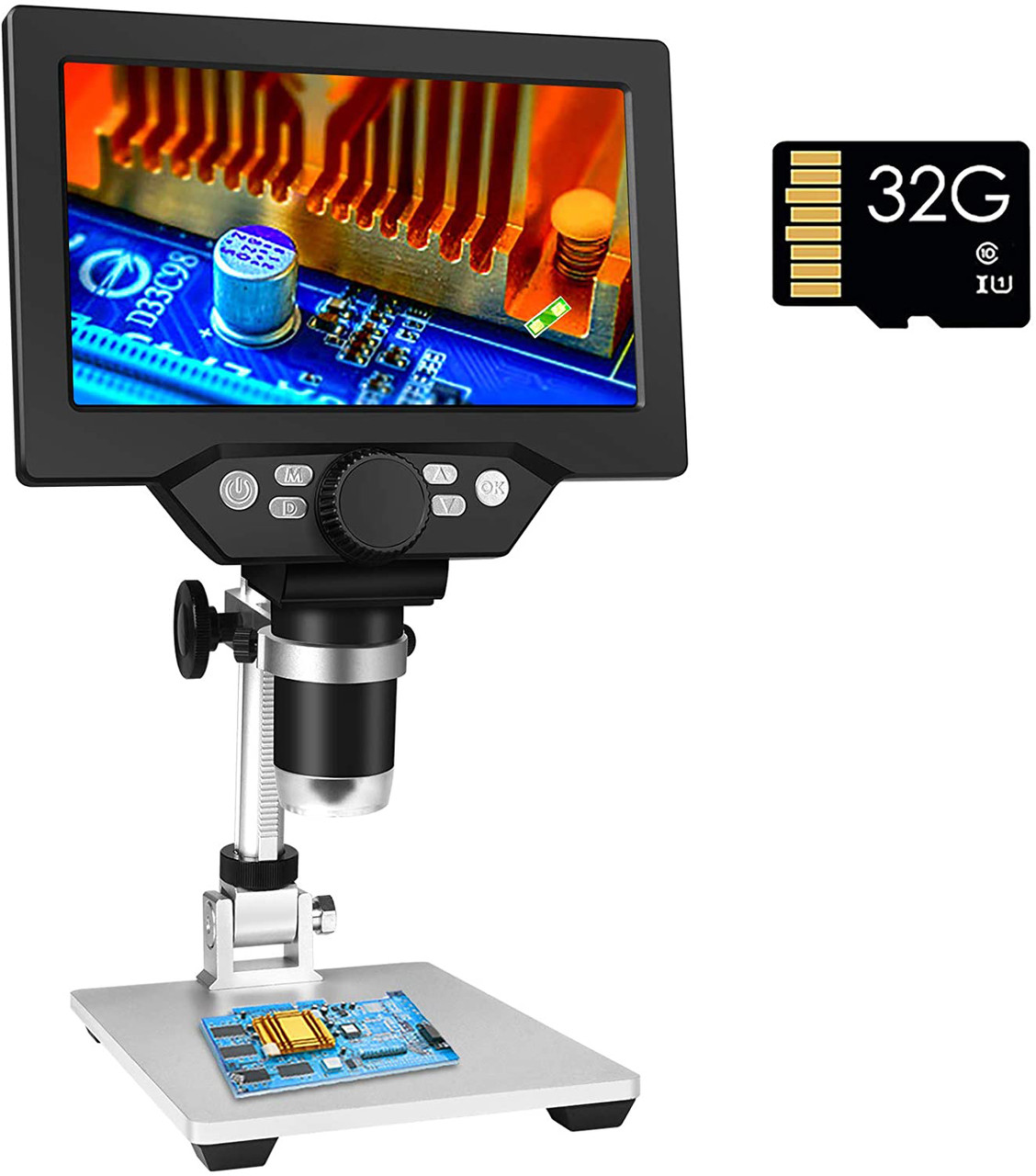 Купити Цифровий мікроскоп на штативі GAOSUO G1200HD, з 7" LCD екраном і ...