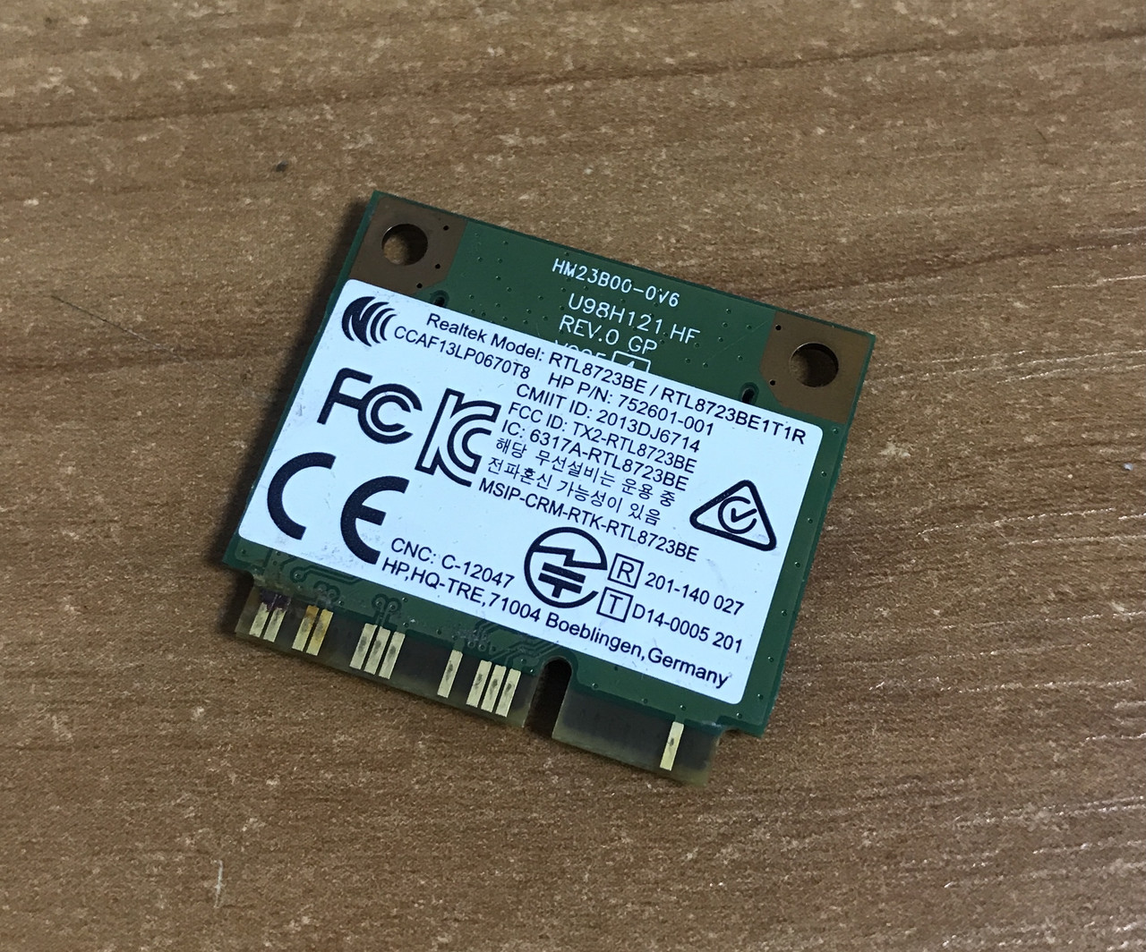 Б/У Wi Fi Модуль Realtek RTL8723BE, HP 17-F, 752601-001 — Купити на ...