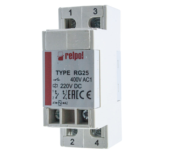 Реле промежуточное RELPOL RG25-1022-28-3230 25А 2NO 230V AC ...