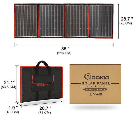 Купить Солнечная панель 200 Вт DOKIO FFSP-200W на 200 ВТ складная с ...