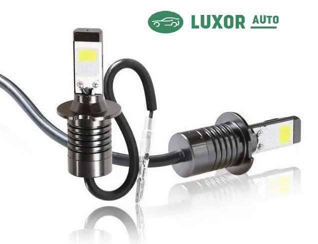 Двухцветные светодиодные LED авто лампы H3 в противотуманные фары (ПТФ ...