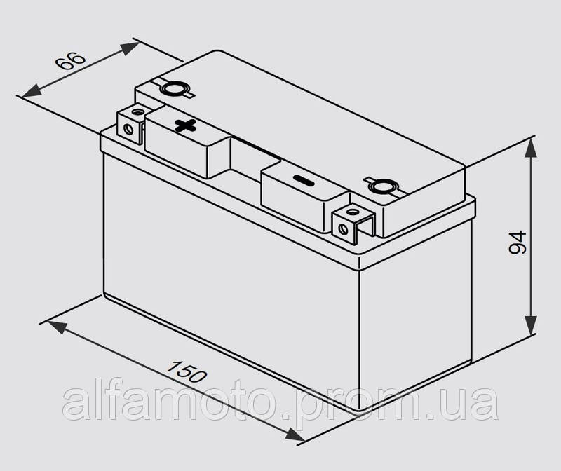 Аккумулятор Сухозаряженный AGM 7Ah 120А BOSCH 0092M60080 150x65x93 ...