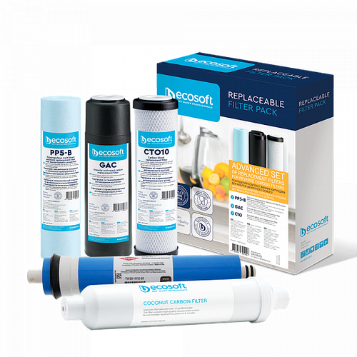 Ecosoft Комплект картриджей Absolute для фільтра зворотного осмосу без мінерализатора 5 шт Id