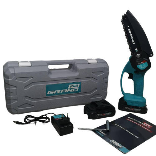 Купить Аккумуляторная цепная пила Grand АПЦ-20V/6-2 PRO (20 V, 2 А/ч, 2 ...