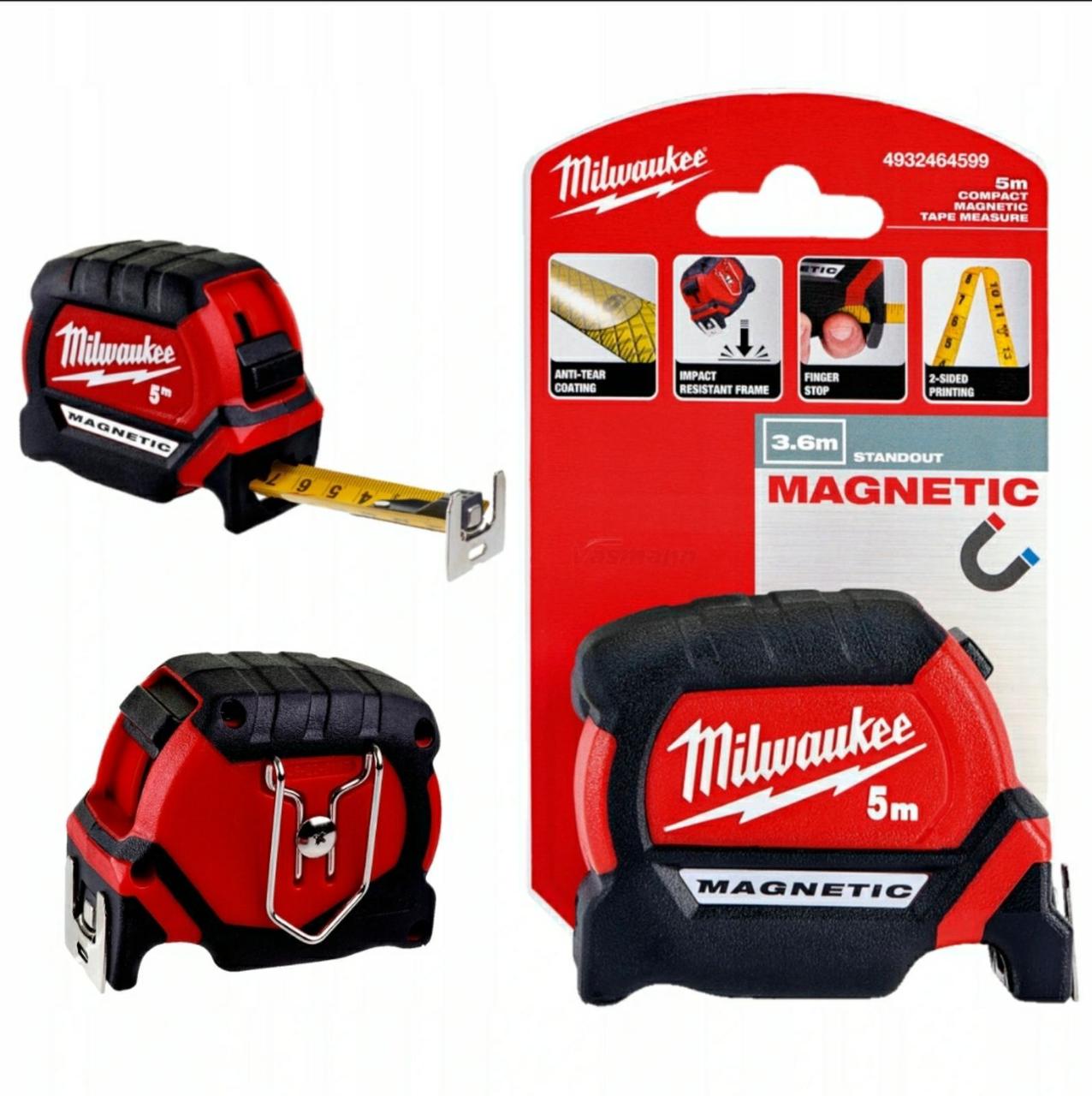 Рулетка Milwaukee Magnetic 5 м.: продаж, ціна у Львові. Вимірювальні ...