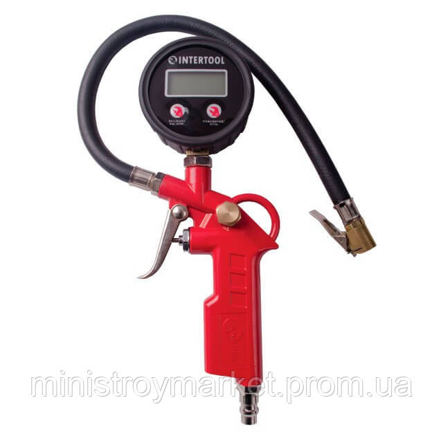 Пістолет для накачування шин з цифровим манометром 63 мм INTERTOOL PT-0508, цена 499 грн — Prom ...
