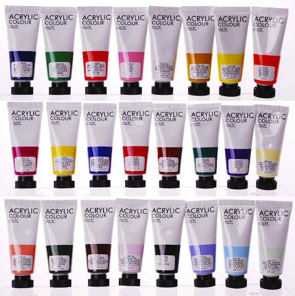 Акриловые краски в тюбиках набор "Art ranger" 24 цвета по 22мл (18 ...