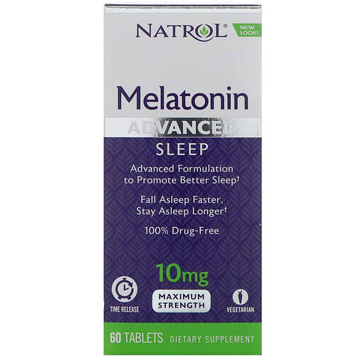 Купить Мелатонин, Natrol, Melatonin, 10 мг, 60 таблеток (1311), цена 320 грн — Prom.ua (ID ...