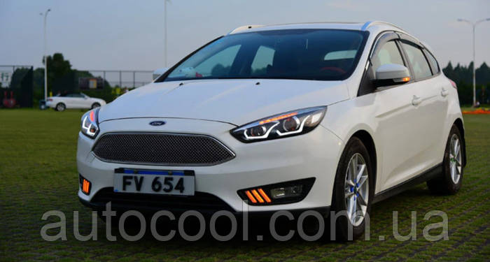 Передние тюнинг фары Ford Focus 3 рестайлинг 2015-2018 г.в. Форд Фокус ...