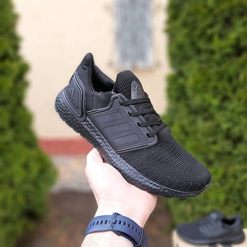 Adidas UltraBOOST 2020 Летние кроссовки мужские черные. Обувь на лето ...