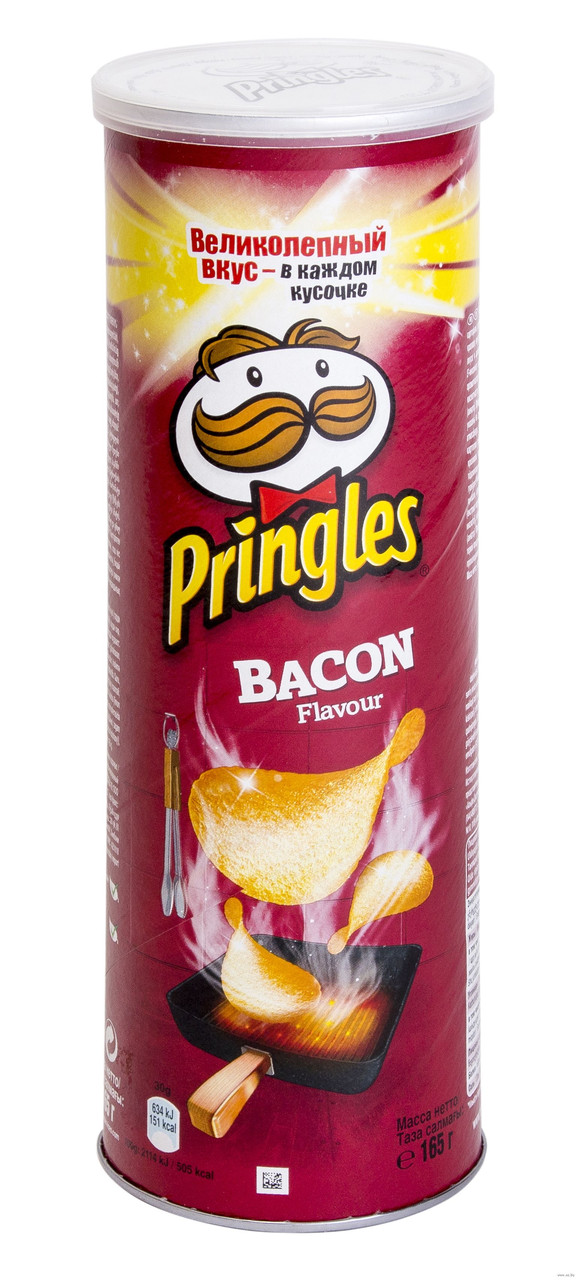 Купить Чипсы Pringles Bacon, Чипсы Принглс Бекон 165 грамм, цена 80 ...